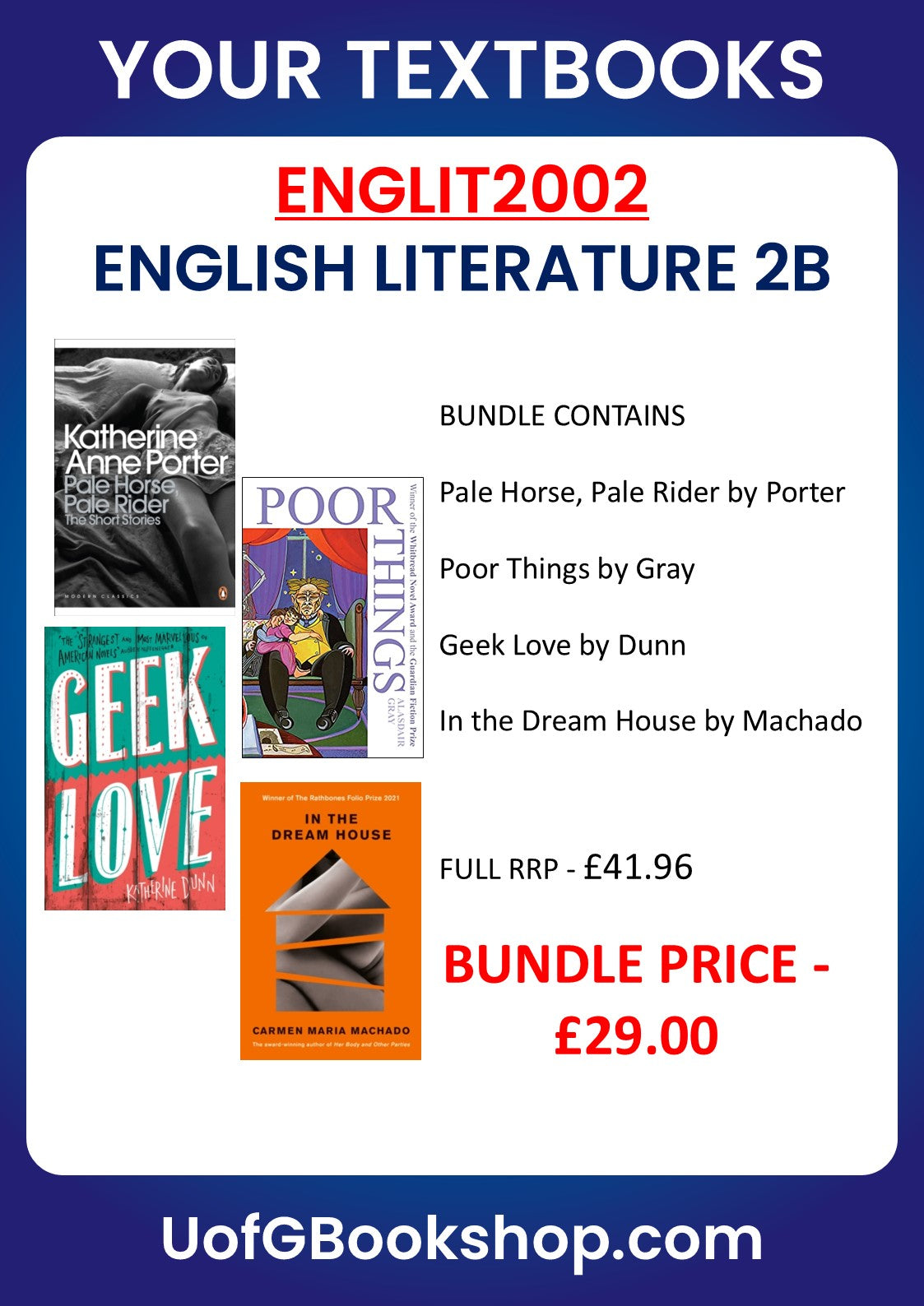 English Literature 2b Bundle 2025 – UofG Bookshop